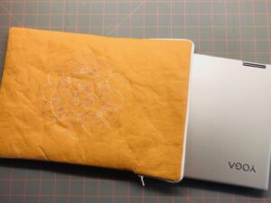 Embroidery on Kraft-tex + Laptop Case Pattern - Sulky