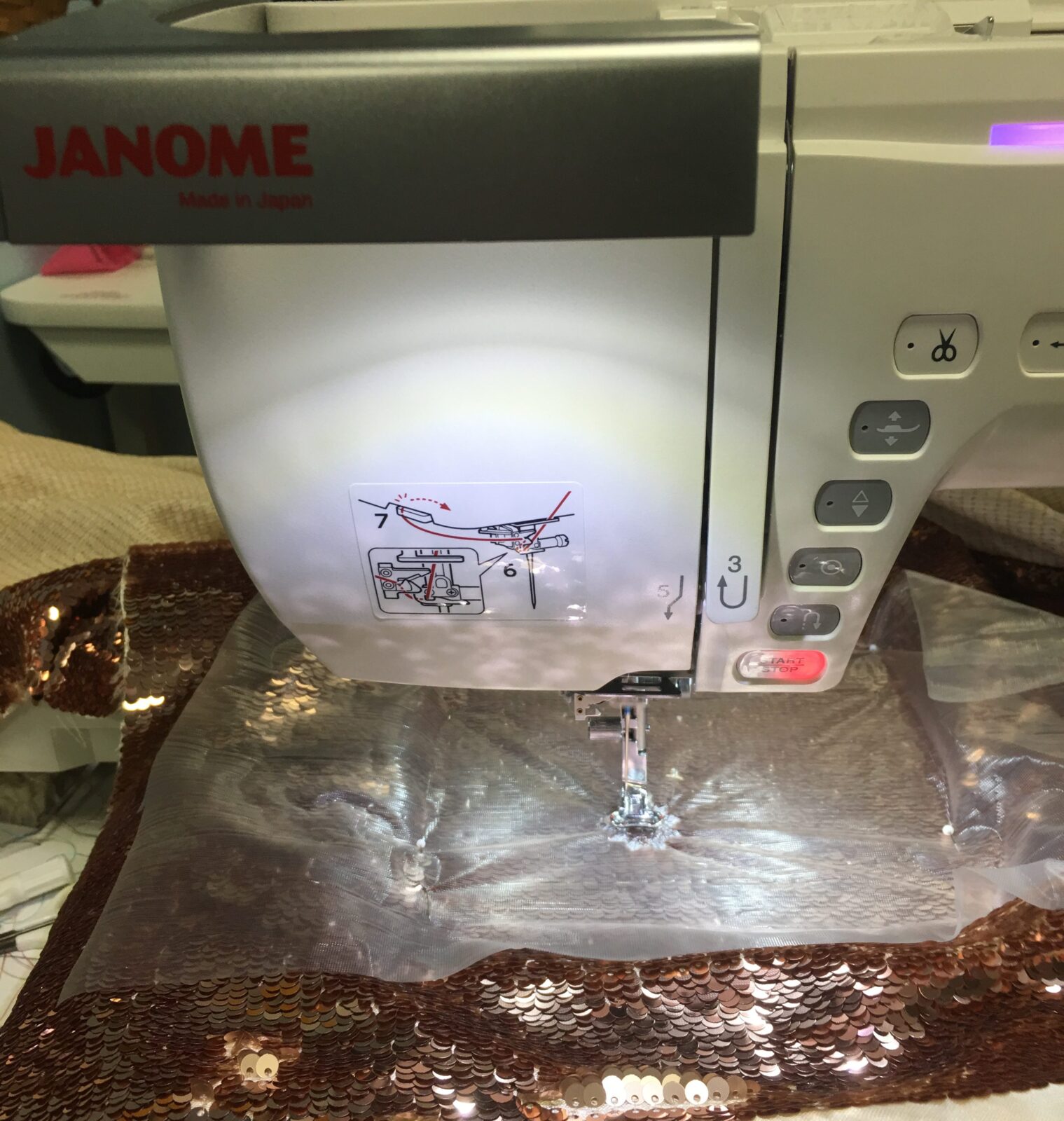 Machine Embroidery on Sequin Fabric + Skirt Tutorial - Sulky