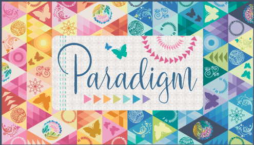 Colorful geometric pattern with the word "Paradigm". - Sulky