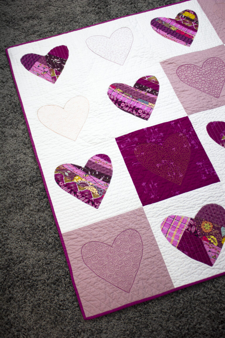 Paper Pieced Heart Quilt for Valentine's Day & Beyond - Sulky