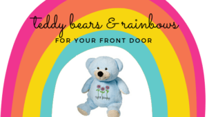 Teddy Bears and Rainbows in Window Displays to "Sew" Our Love - Sulky
