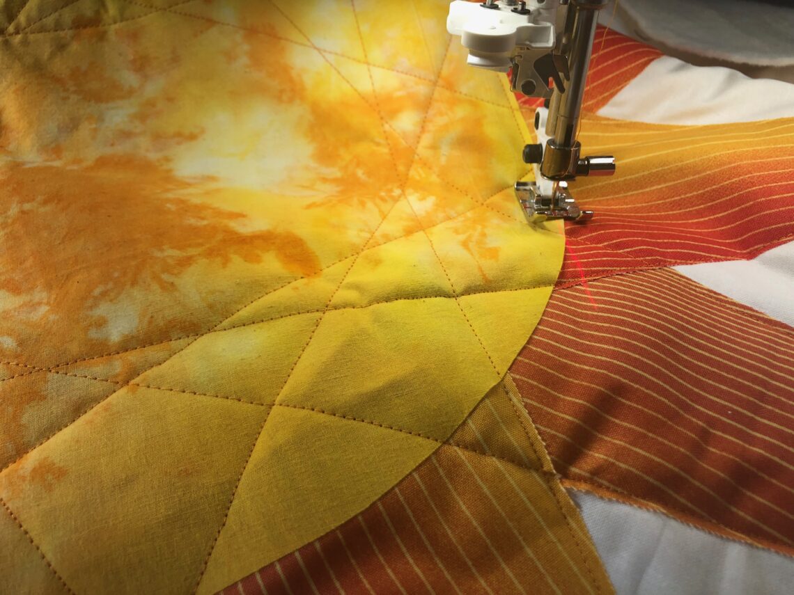 Sun Table Topper using Sunshine & Daydreams Palette - Sulky