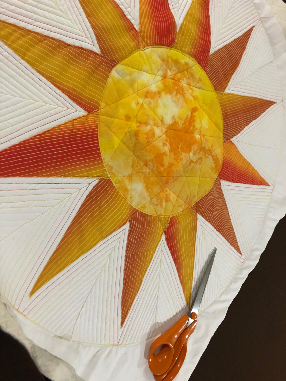 Sun Table Topper using Sunshine & Daydreams Palette - Sulky