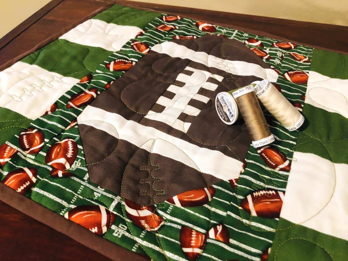 Football Table Runner Tutorial for Fall - Sulky