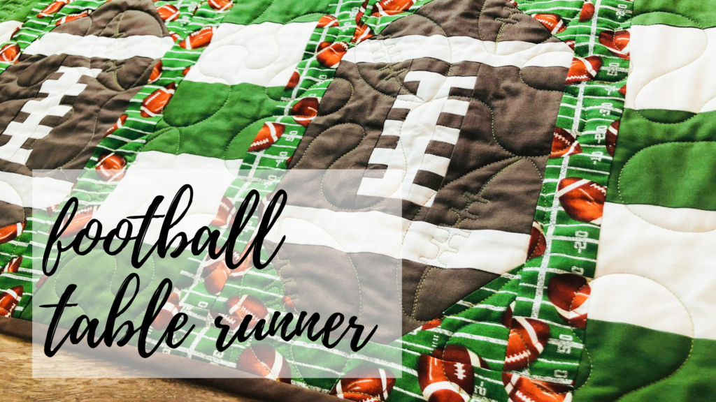 Football Table Runner Tutorial for Fall - Sulky