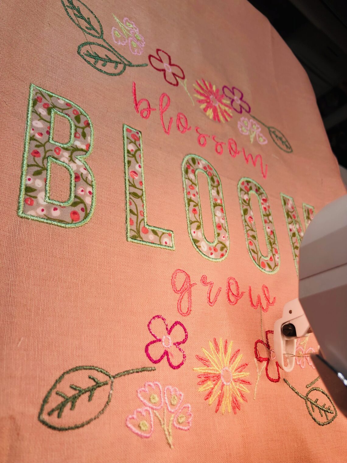 Bloom Machine Embroidered Mini Quilt - Sulky