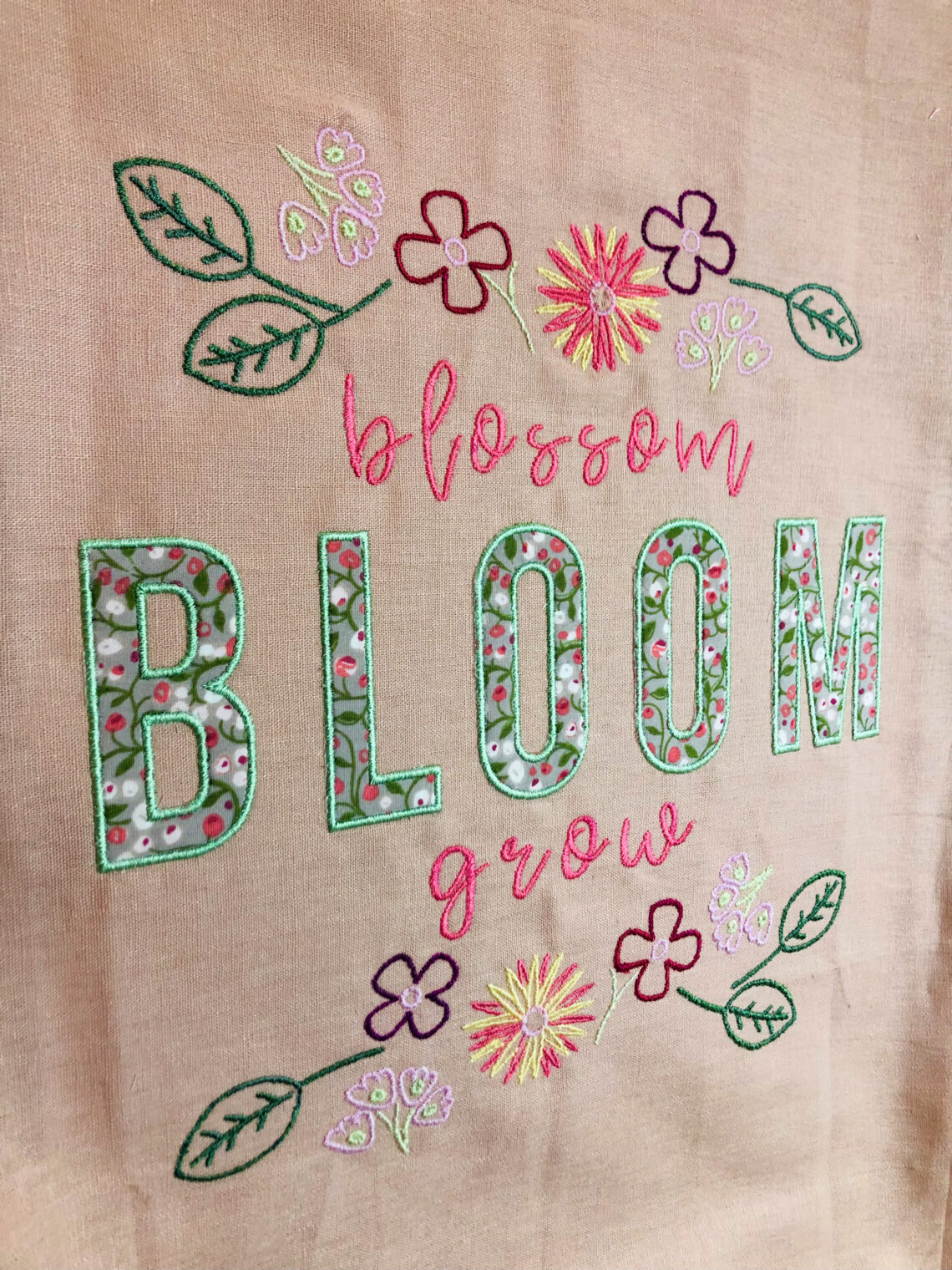 Bloom Machine Embroidered Mini Quilt - Sulky