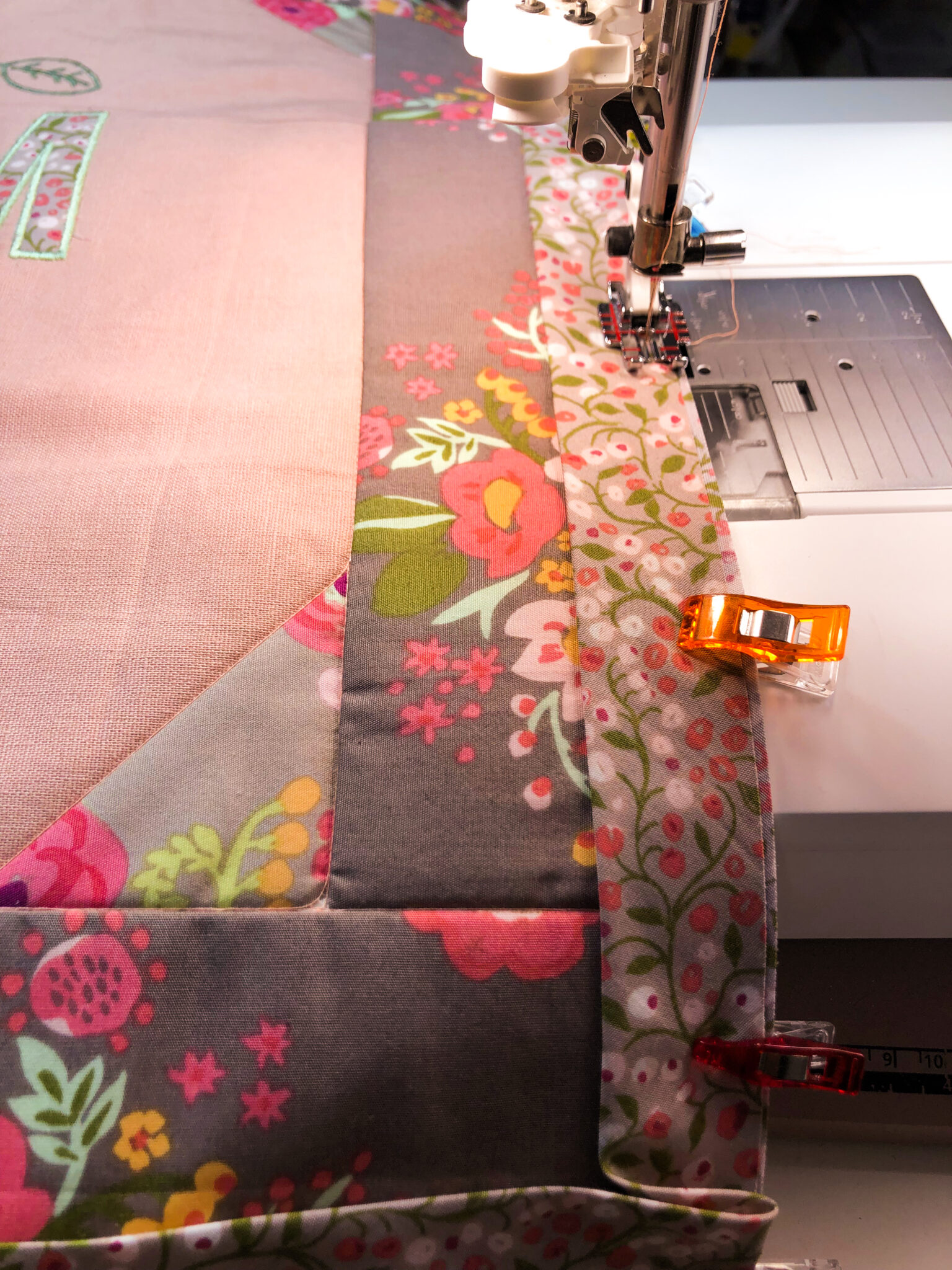 Bloom Machine Embroidered Mini Quilt - Sulky