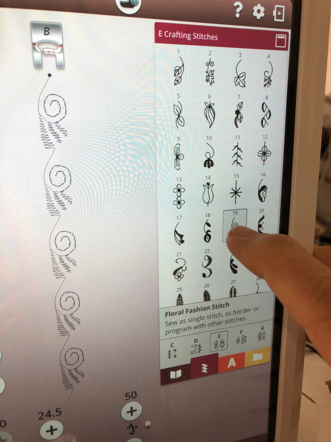 Bloom Machine Embroidered Mini Quilt - Sulky