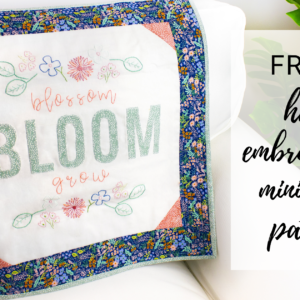 Bloom Machine Embroidered Mini Quilt - Sulky