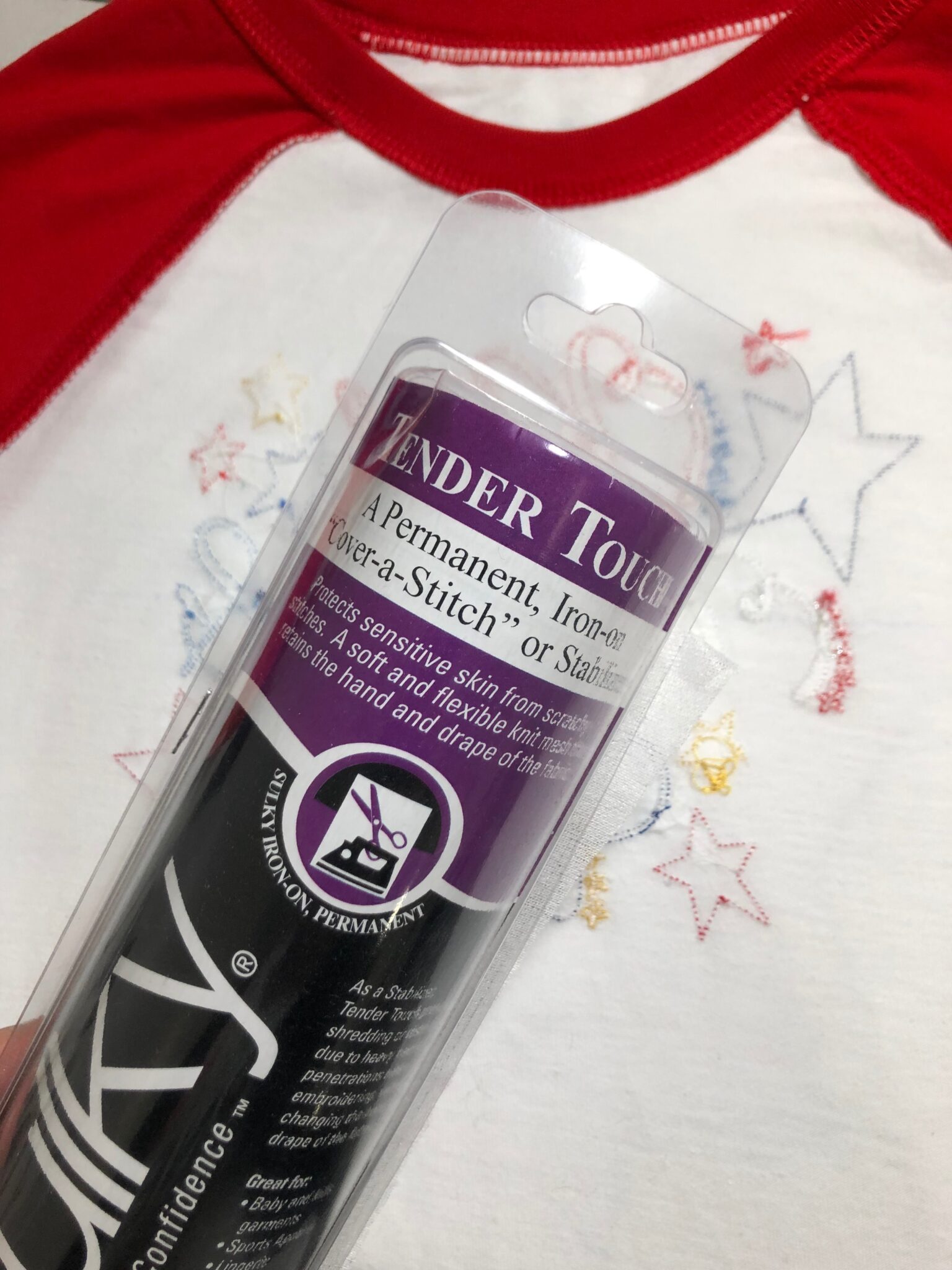 Machine Embroidered Tee to Celebrate the Fourth - Sulky