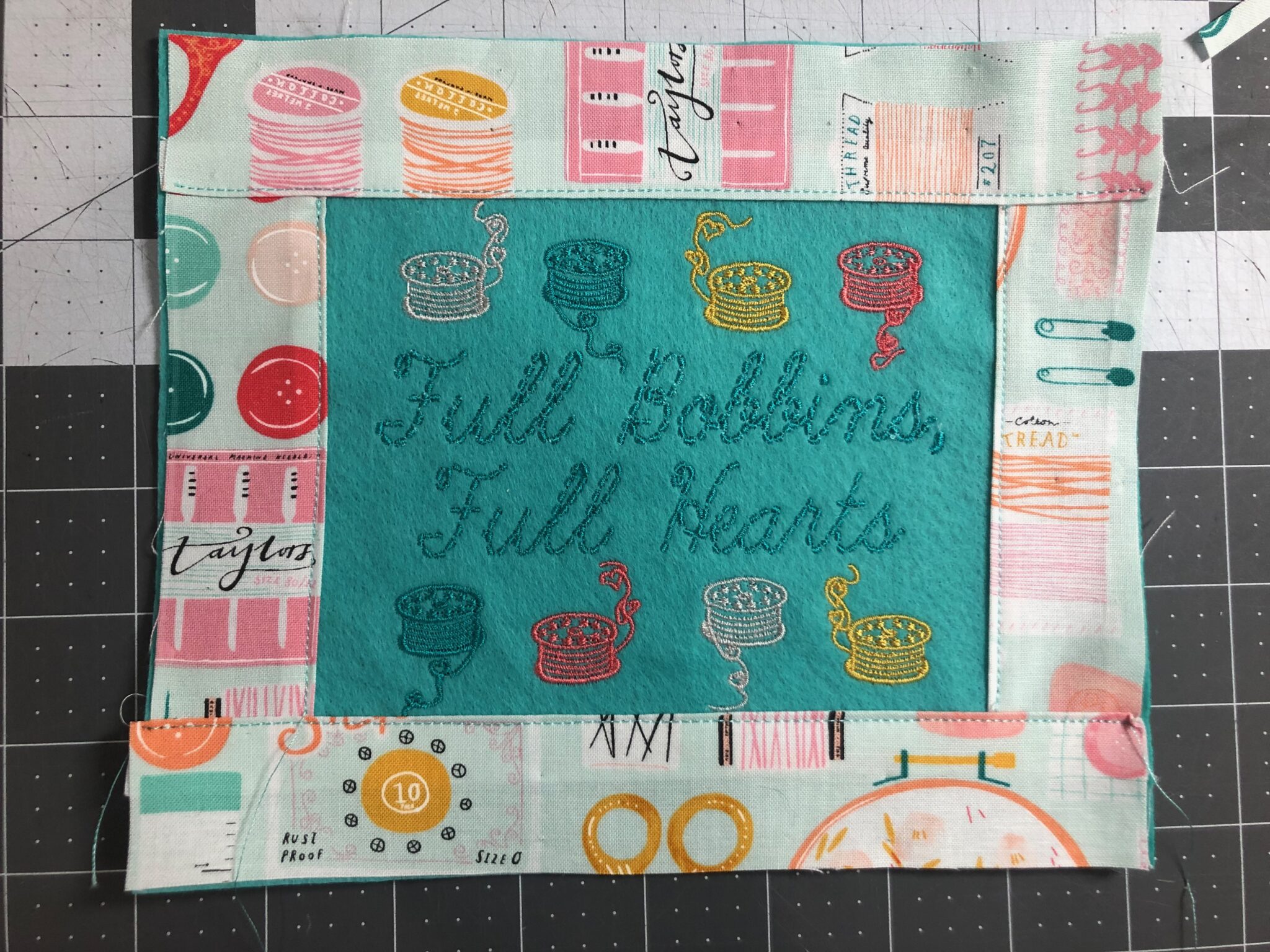 Sewing Themed Mini Pillow for National Sewing Month - Sulky