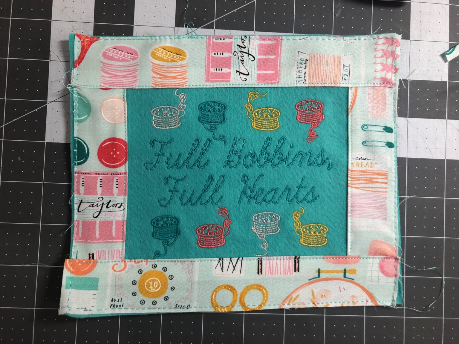 Sewing Themed Mini Pillow for National Sewing Month - Sulky