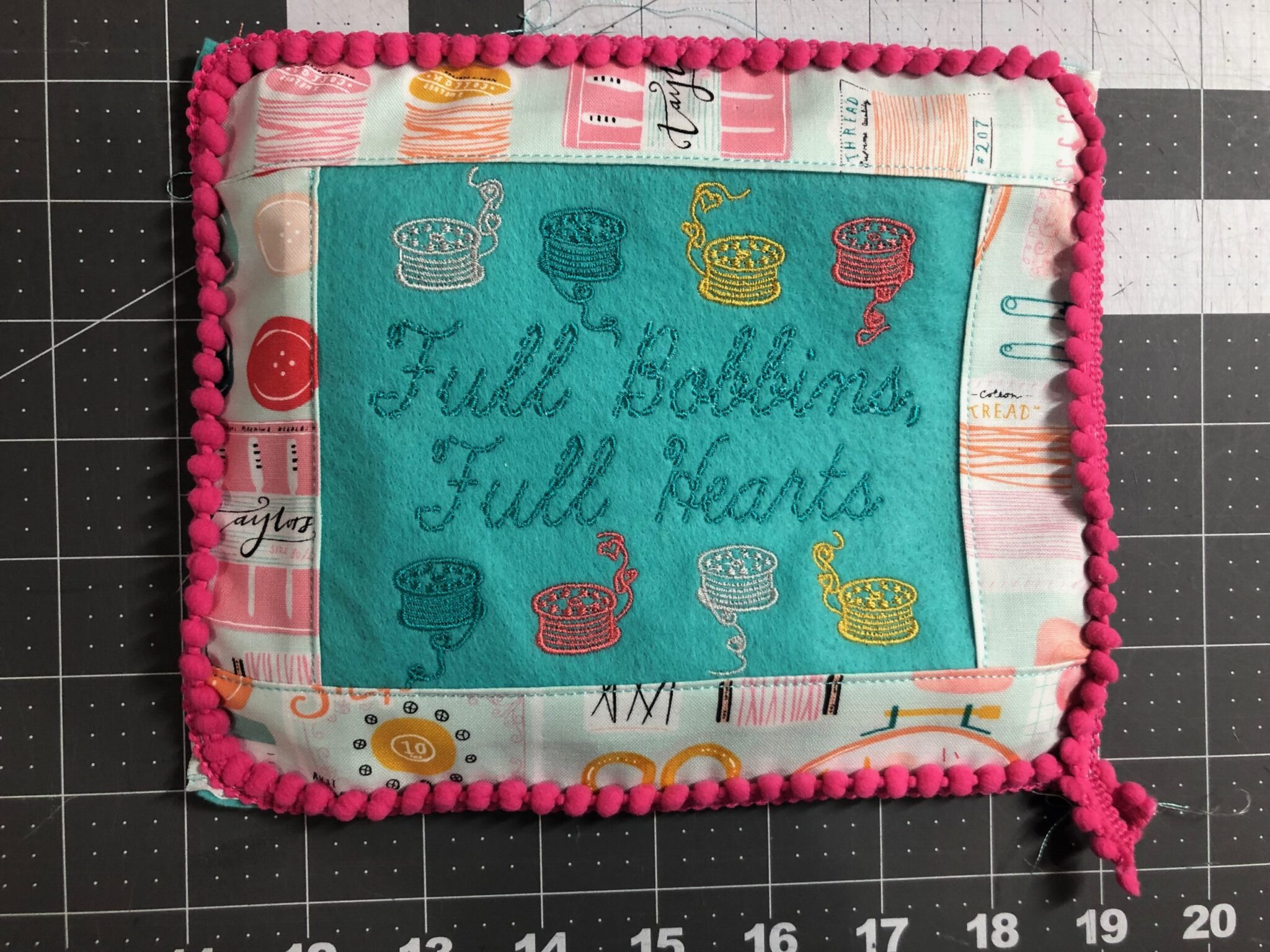 Sewing Themed Mini Pillow for National Sewing Month - Sulky