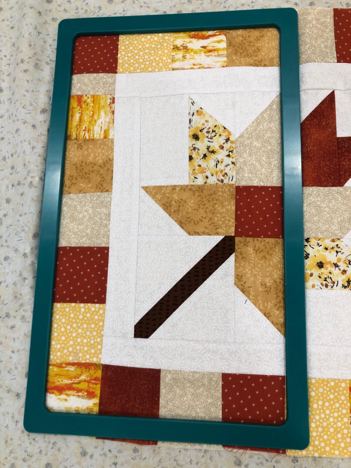 Quilted Leaves Table Runner for Fall - Sulky