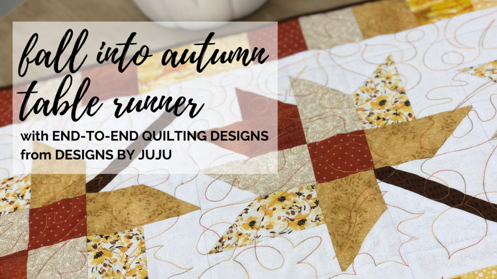 Quilted Leaves Table Runner for Fall - Sulky