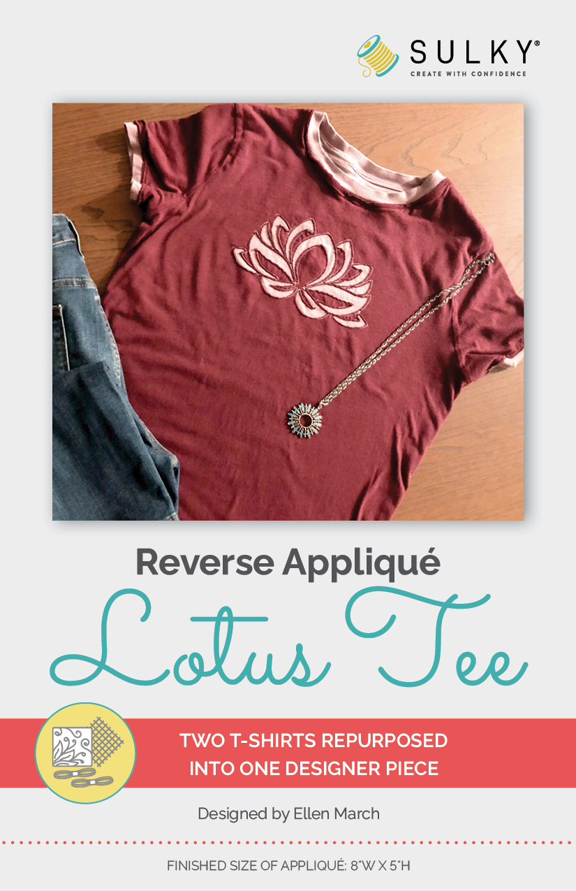 Reverse Applique Tee with Lotus Template - Sulky