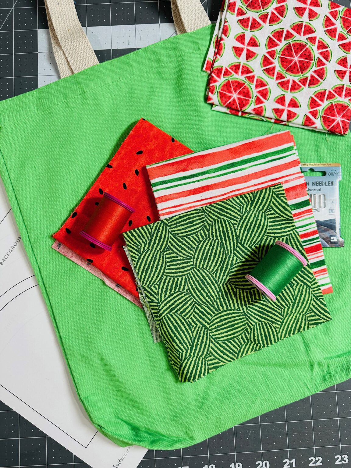 Watermelon Block Tote Bag - Sulky