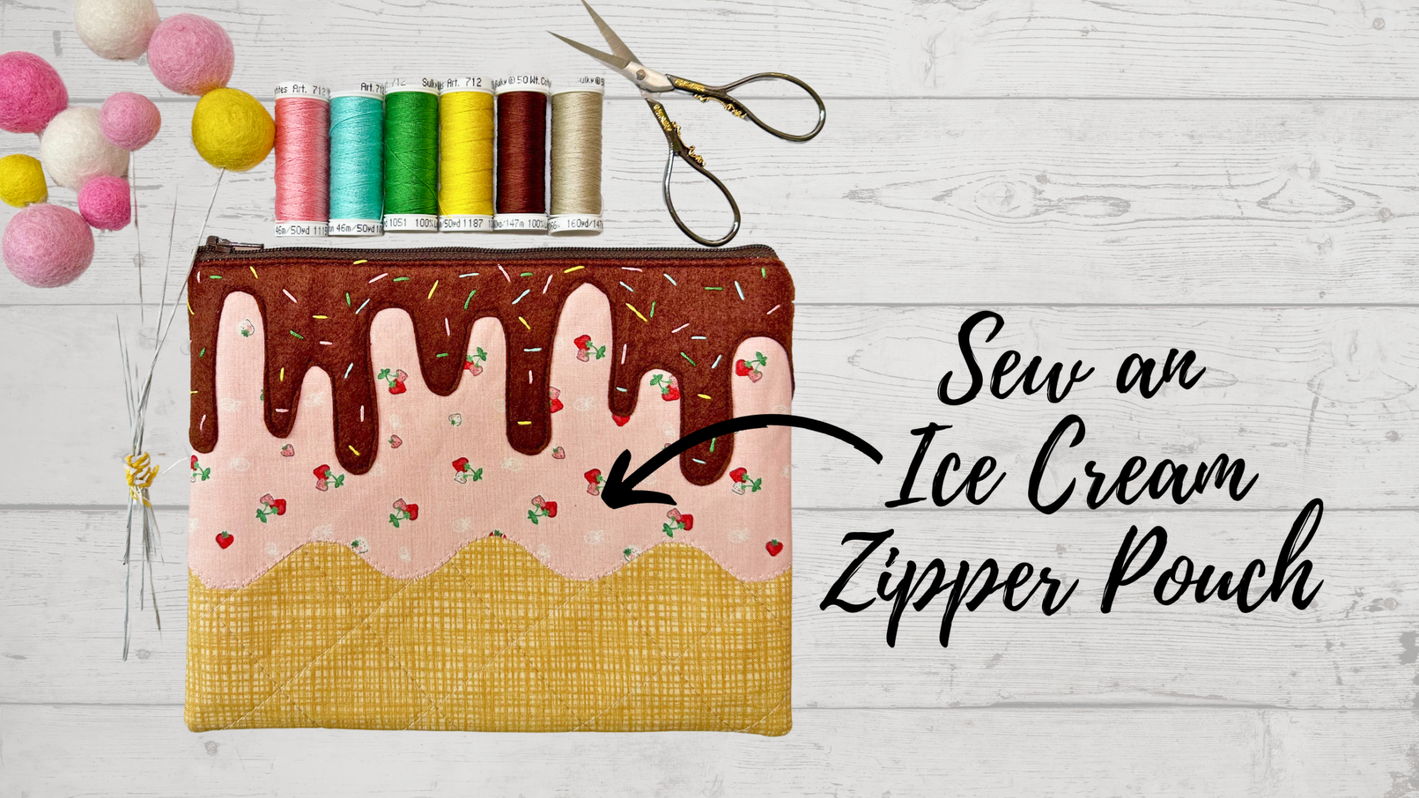 Ice Cream Zipper Pouch - Sulky