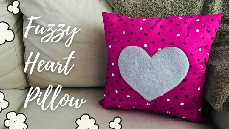 Fuzzy Heart Pillow with Reverse Applique Techniques - Sulky