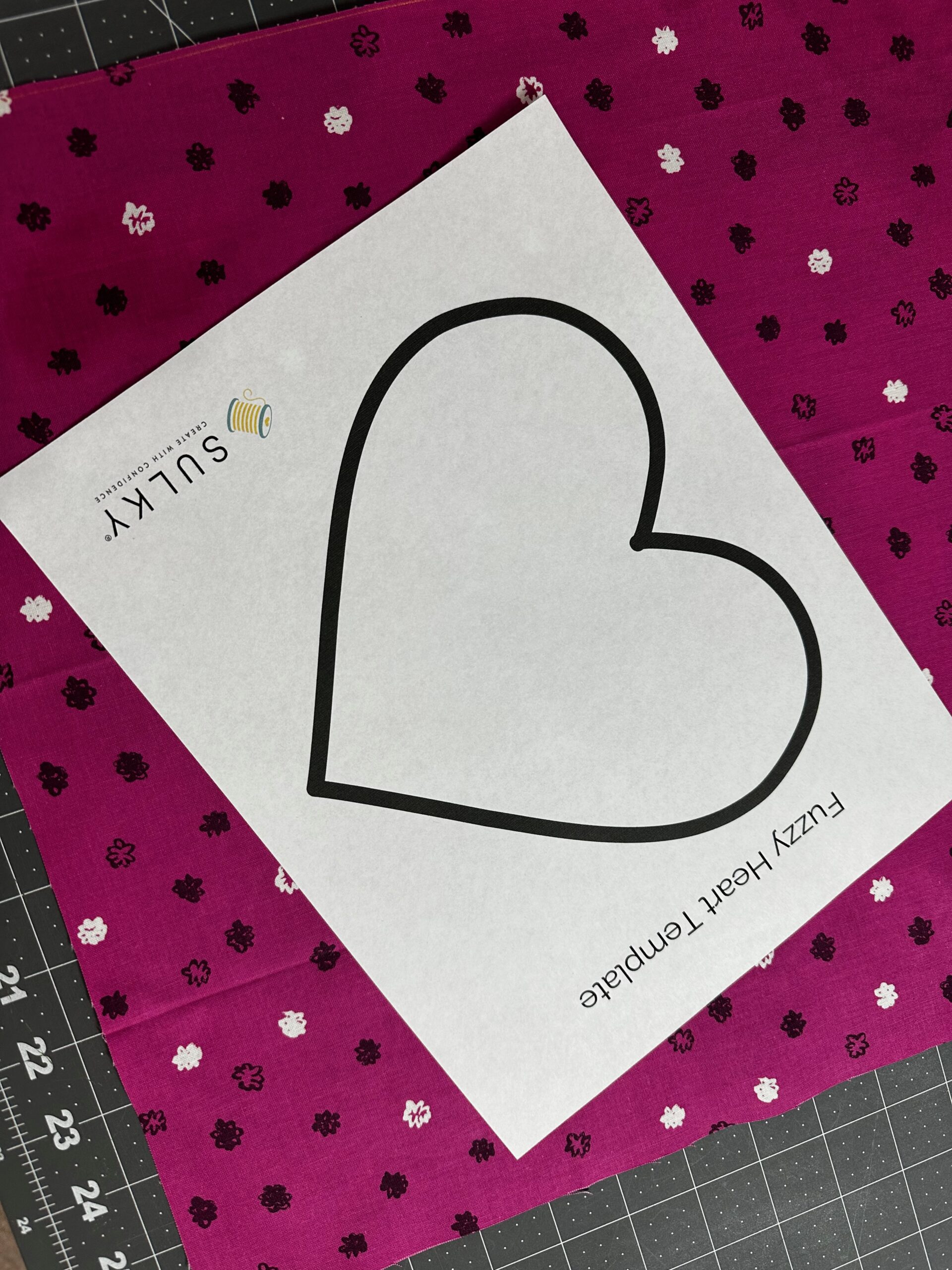 Fuzzy Heart Pillow with Reverse Applique Techniques - Sulky