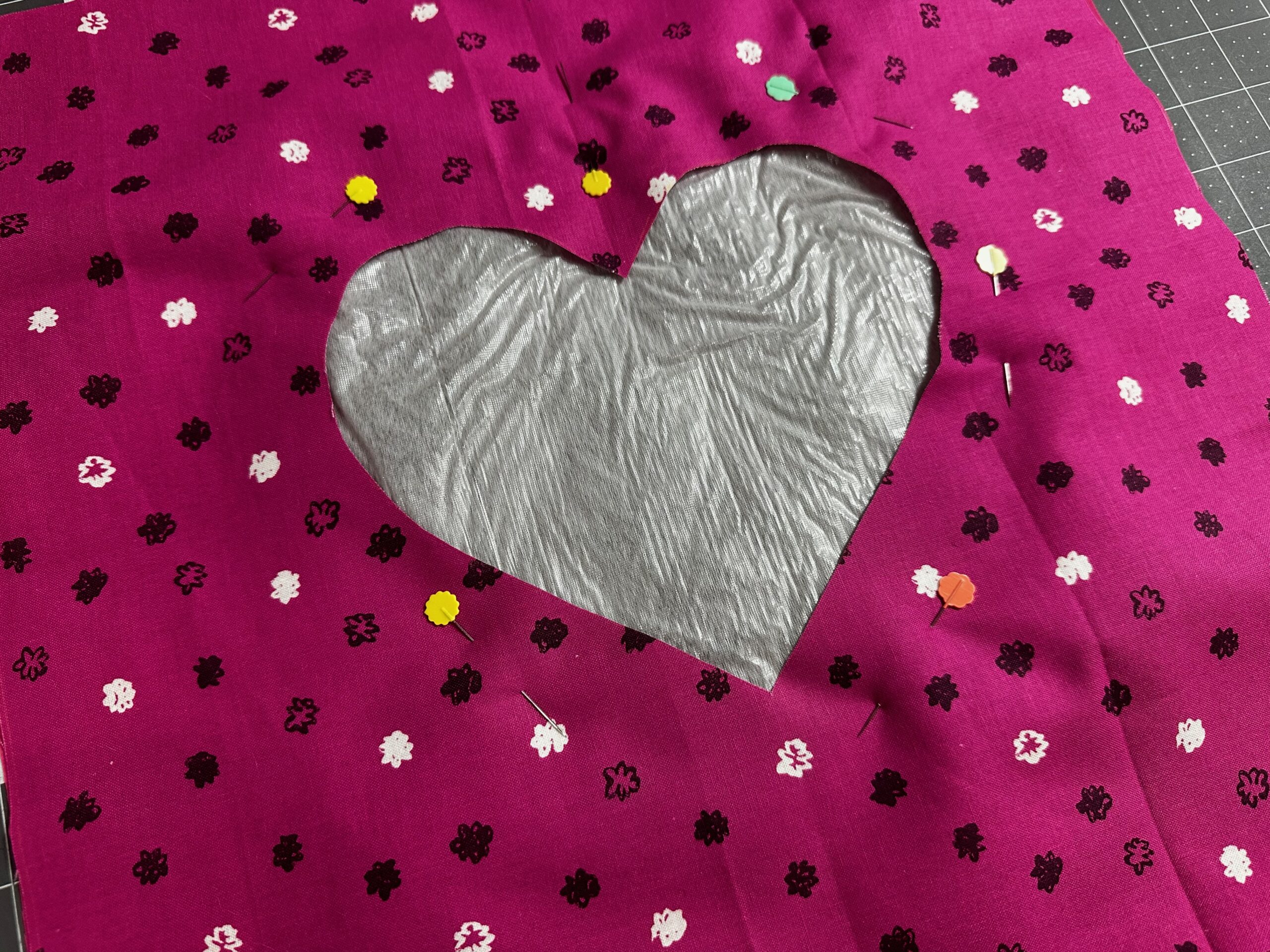 Fuzzy Heart Pillow with Reverse Applique Techniques - Sulky