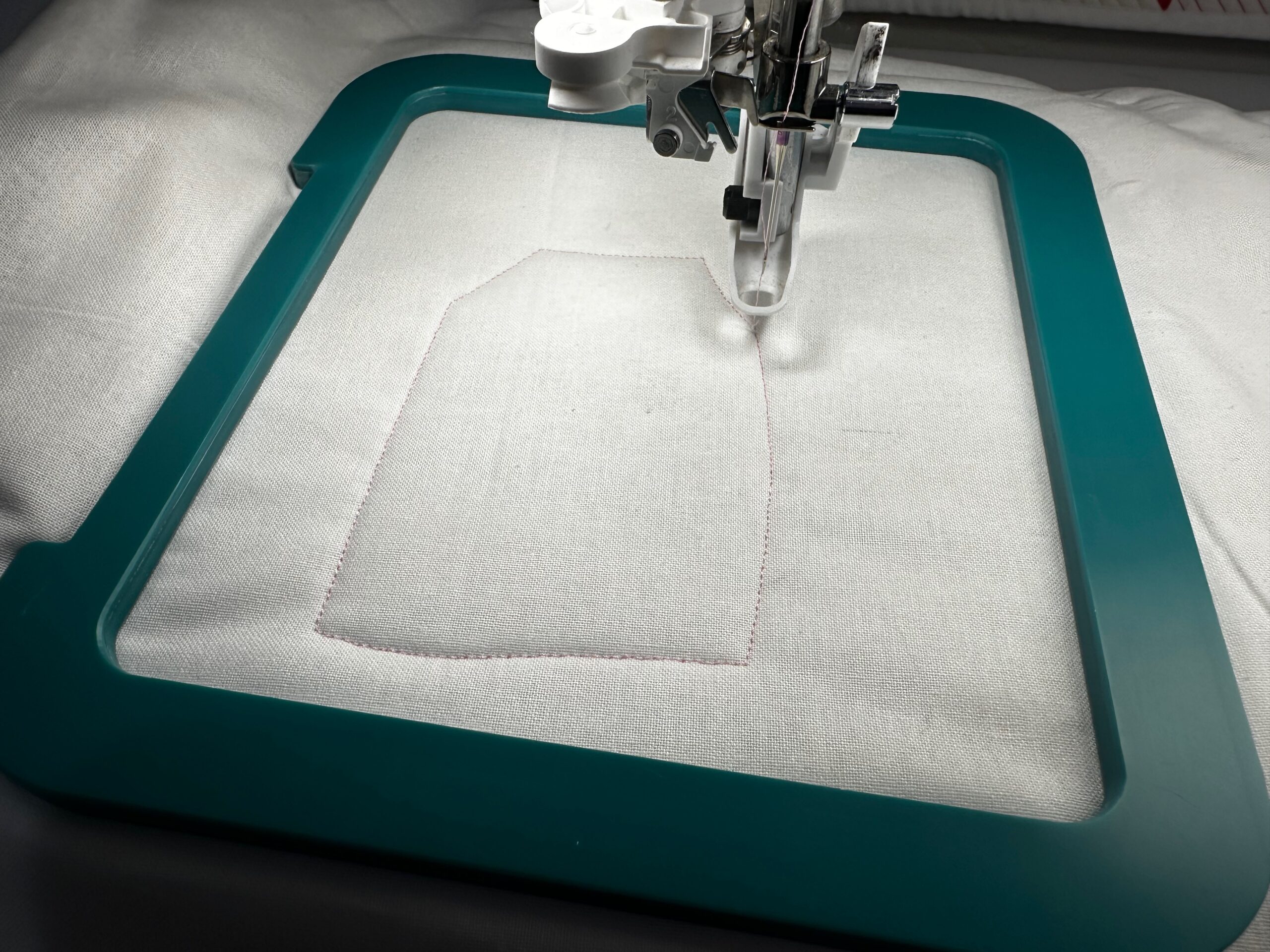 Valentine Mug Rug with Machine Embroidery - Sulky