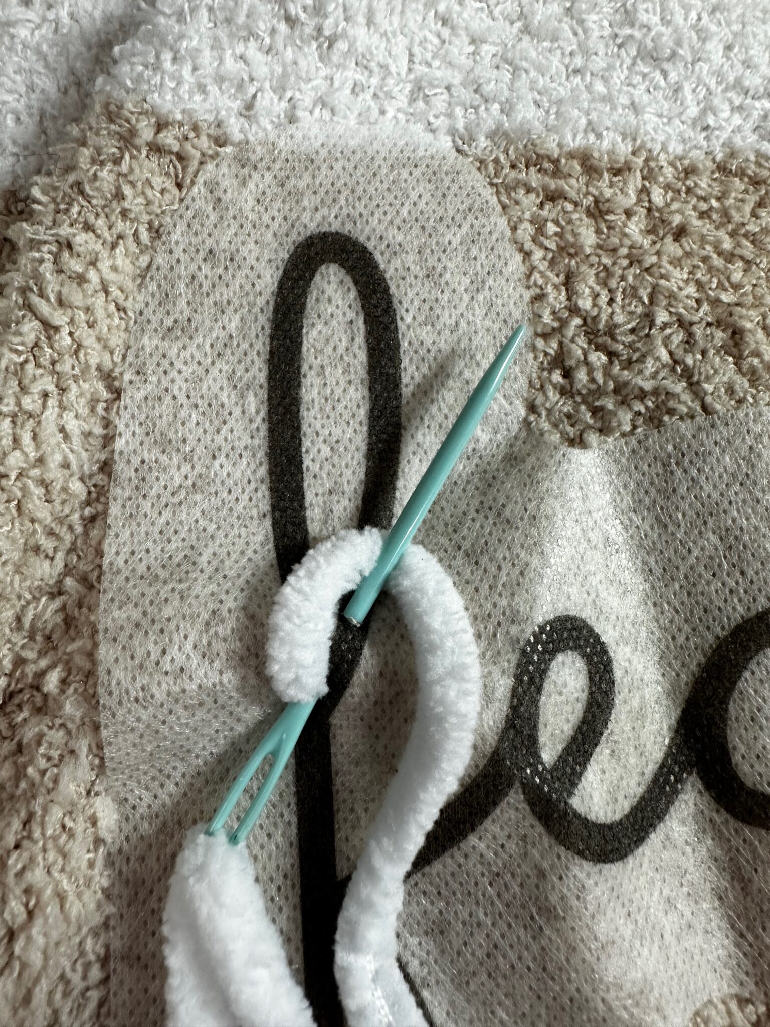 Yarn Embroidery on Chunky Sweater - Sulky