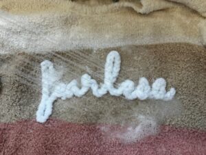 Yarn Embroidery on Chunky Sweater - Sulky