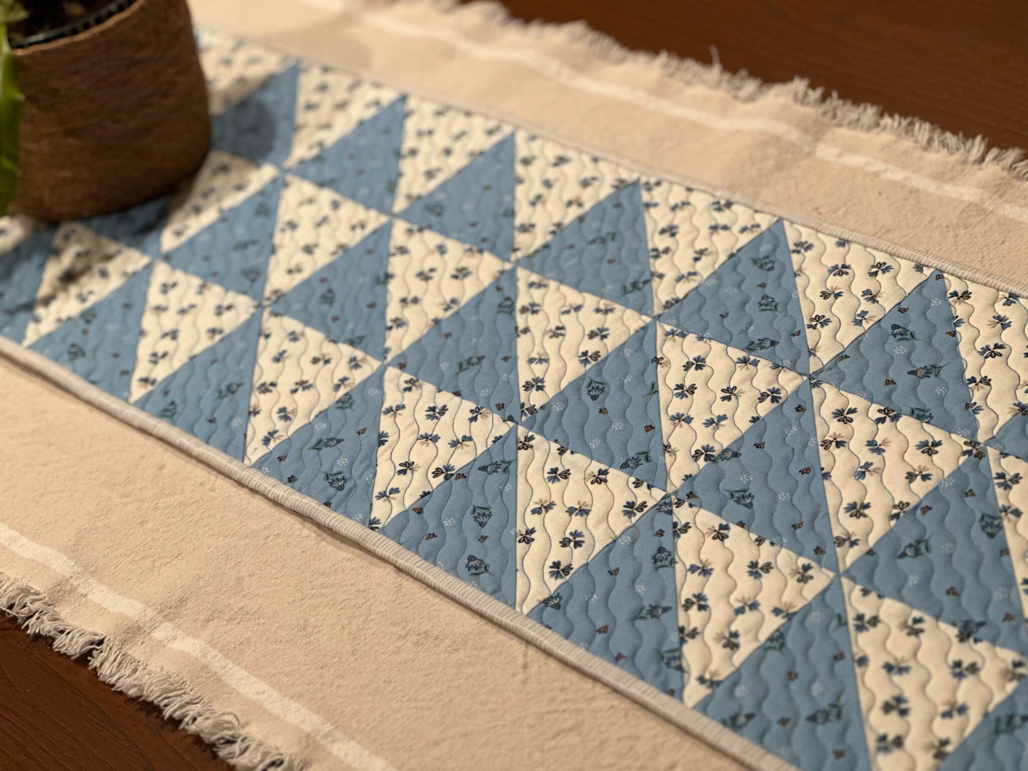 Half Square Triangle Table Runner - Sulky