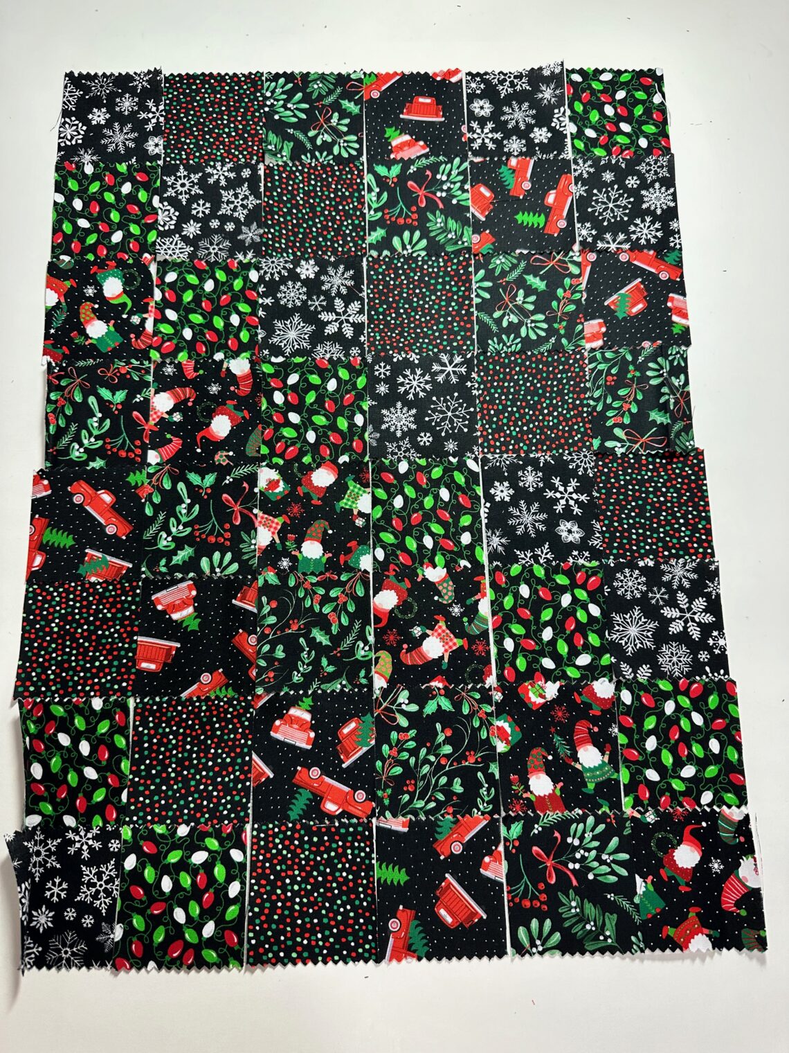 Patchwork Christmas Stocking with Stabilizer Grid - Sulky