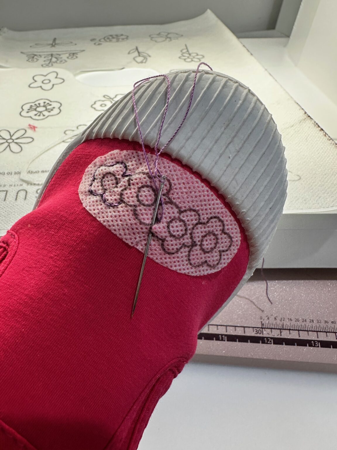 Micro-Embroideries on Shoes Using Stick 'n Stitch - Sulky