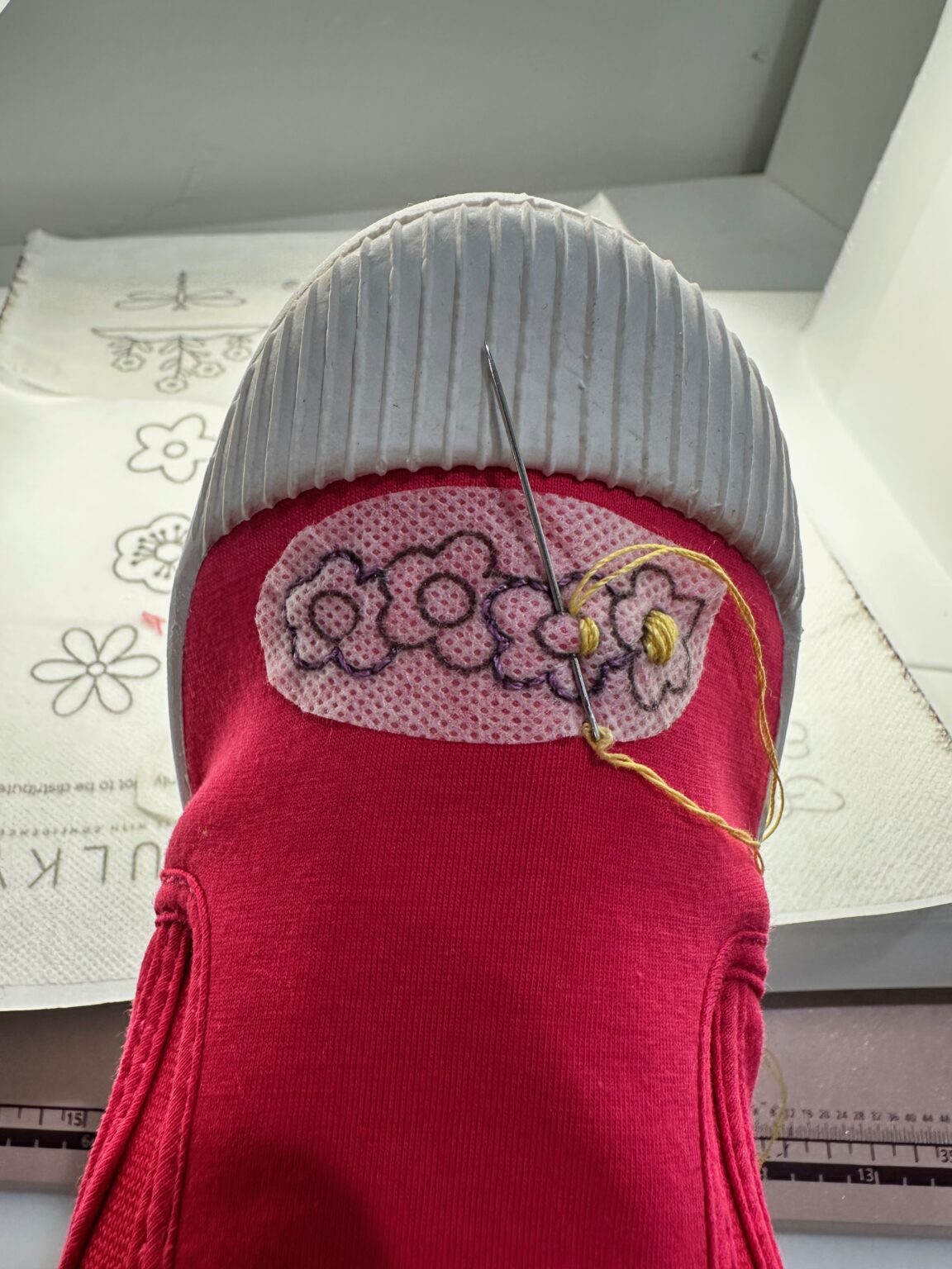 Micro-Embroideries on Shoes Using Stick 'n Stitch - Sulky