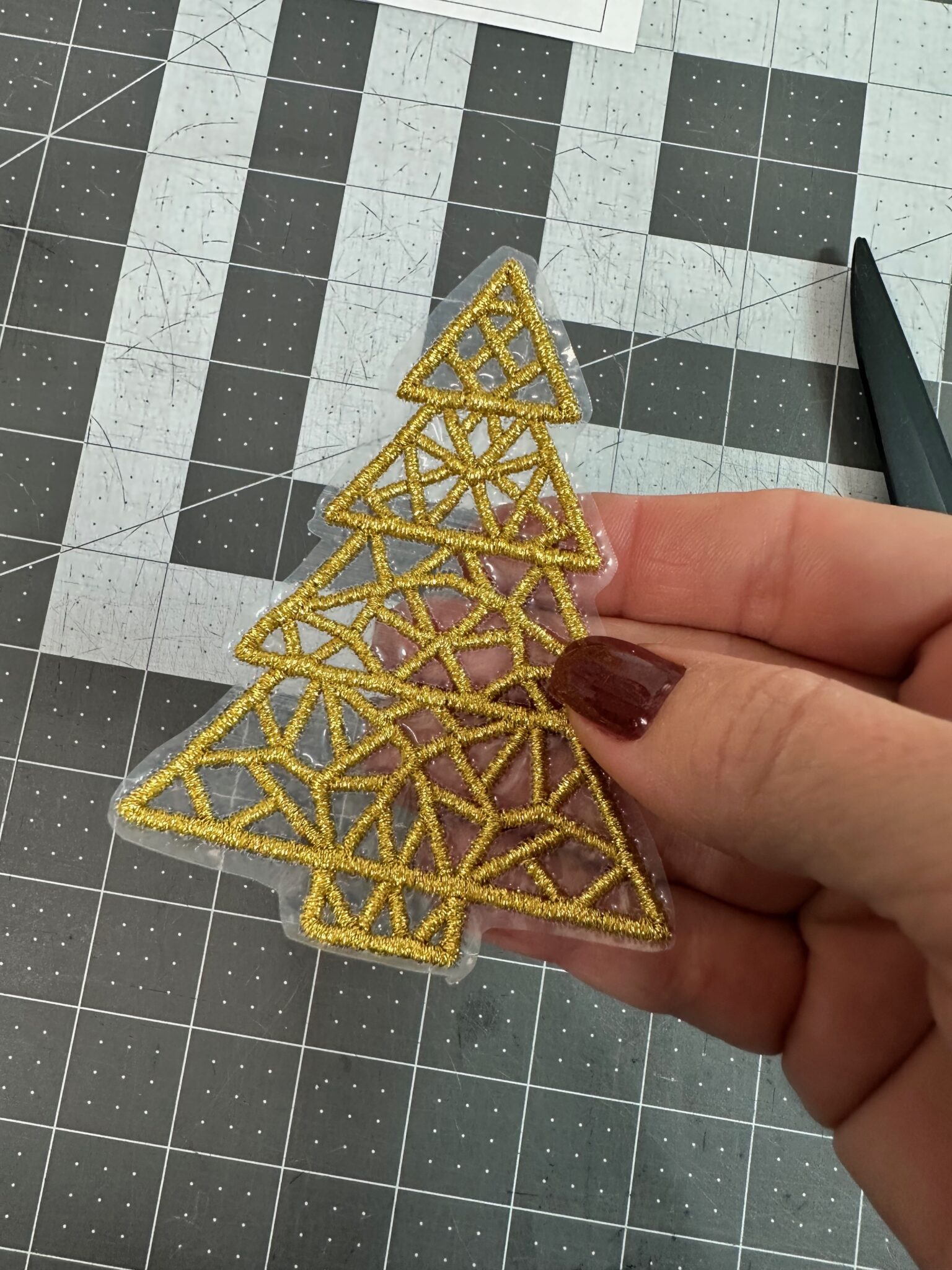 FSL piece with stabilizer trimmed - Sulky