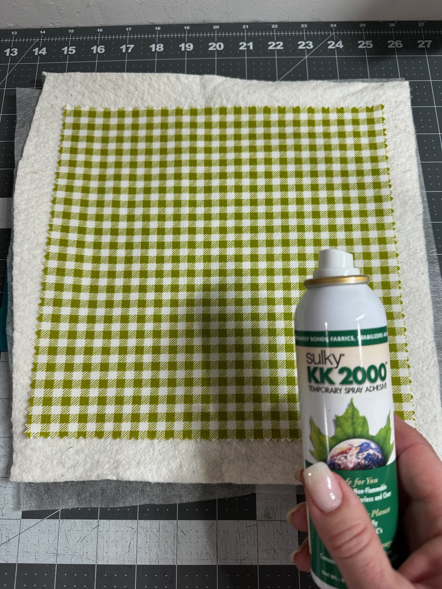 Quilted Welcome Sign with Machine Embroidery - Sulky